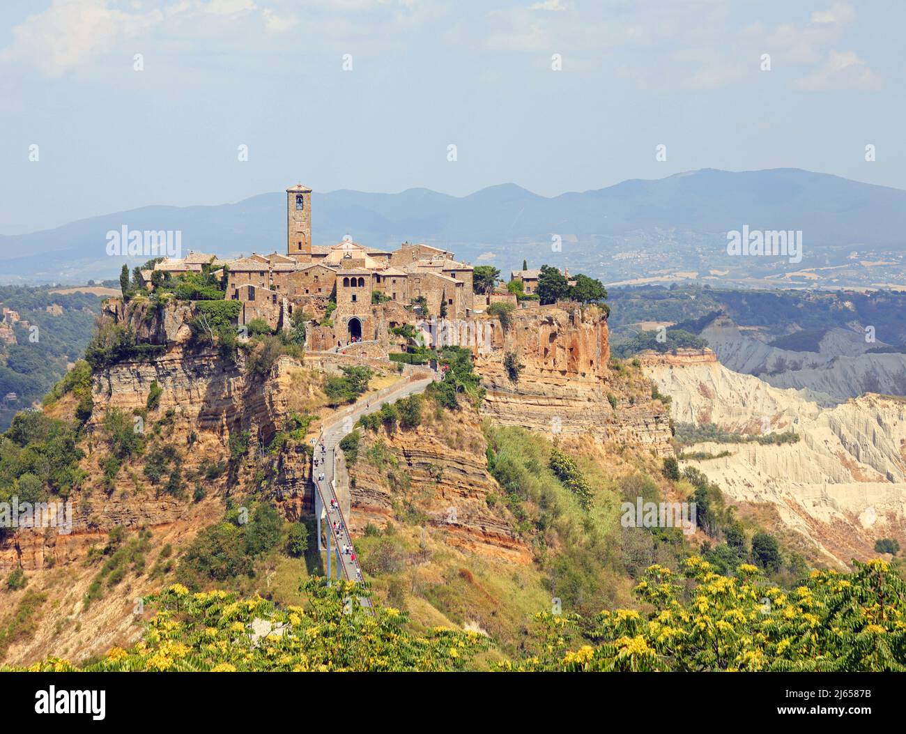 Panoramic View of village called CIVITA DI BAGNOREGIO in Italy Italy ...