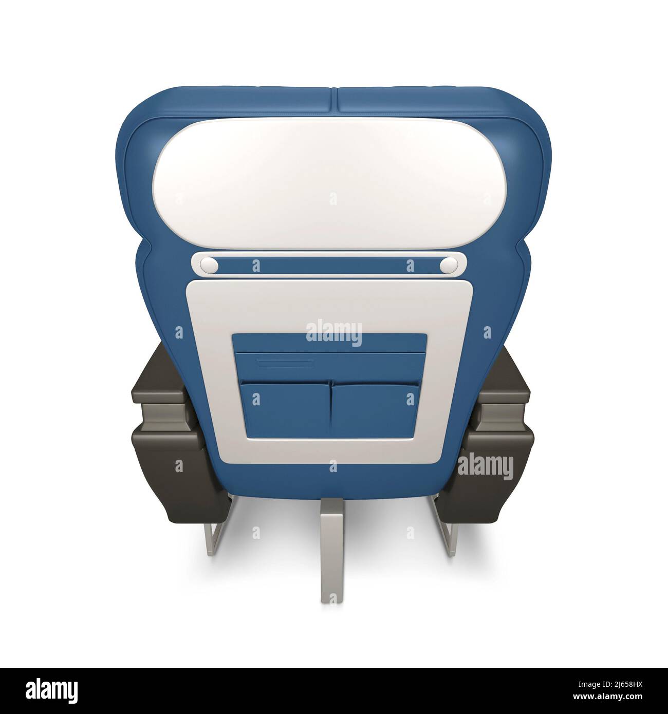 Aircraft passenger chairs with pillows. 3D rendering, First Class ...