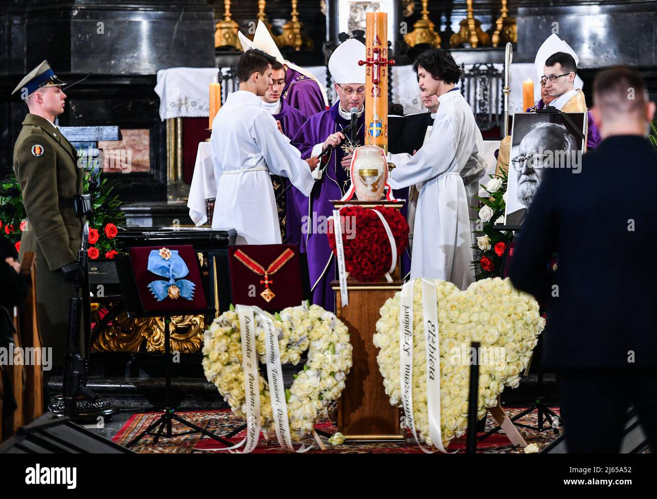 Krakow, Poland. 29th Mar, 2021. Funeral ceremonies chaired by the ...