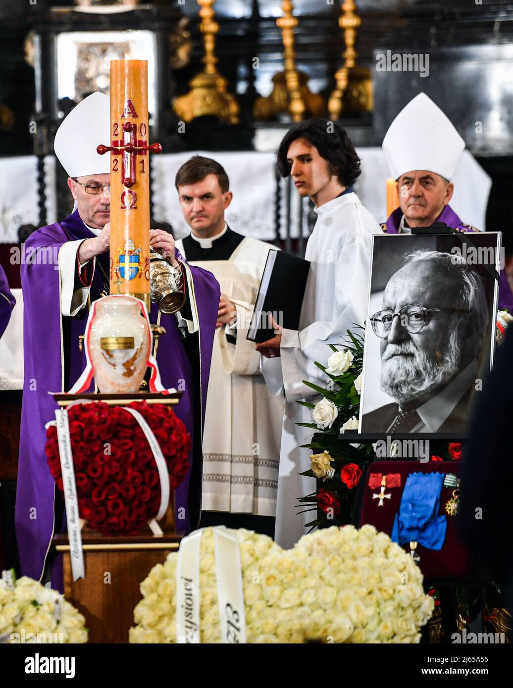 Krakow, Poland. 29th Mar, 2021. Funeral ceremonies chaired by the ...