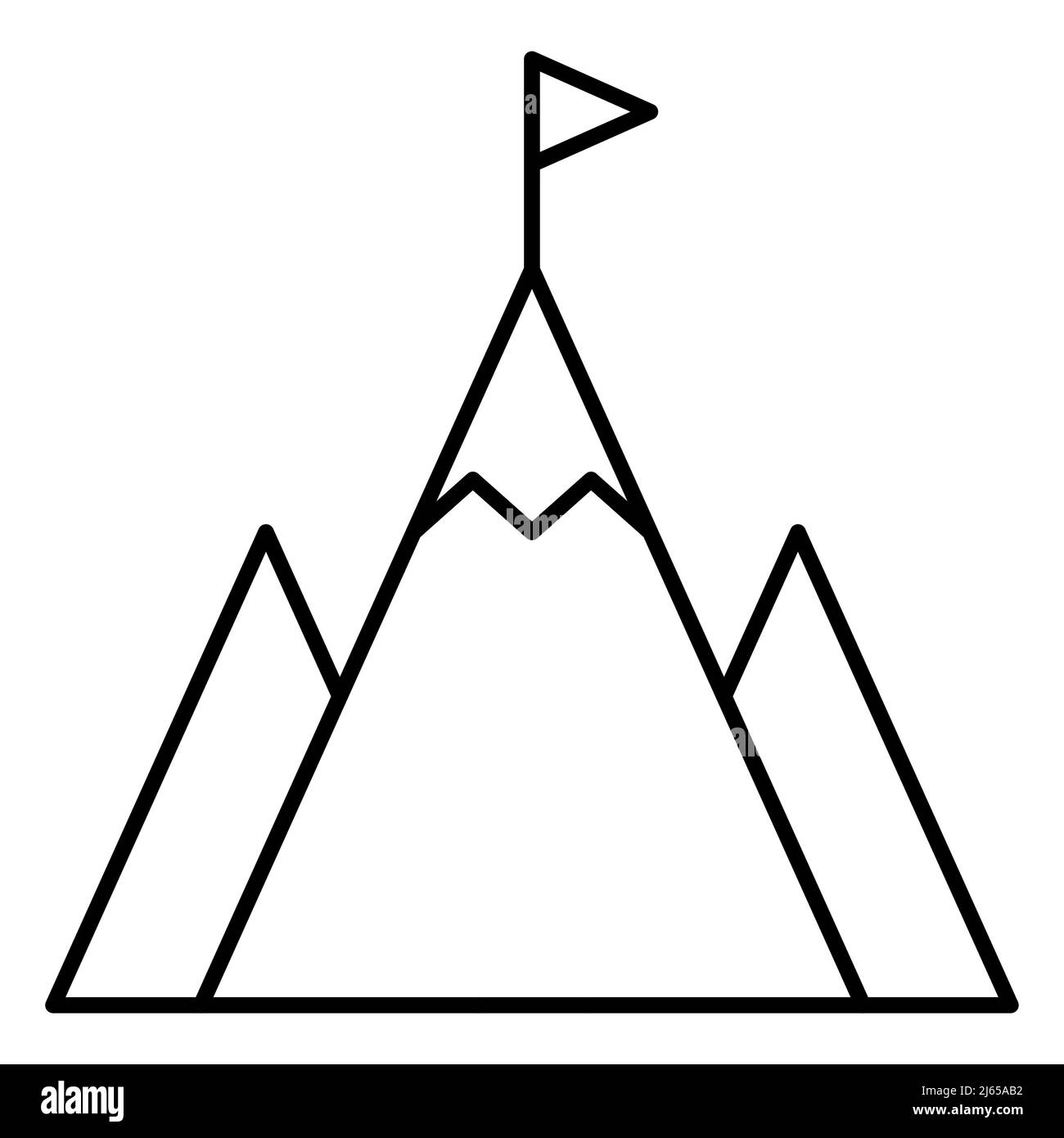 Victory mountain icon outline Stock Vector Images - Alamy