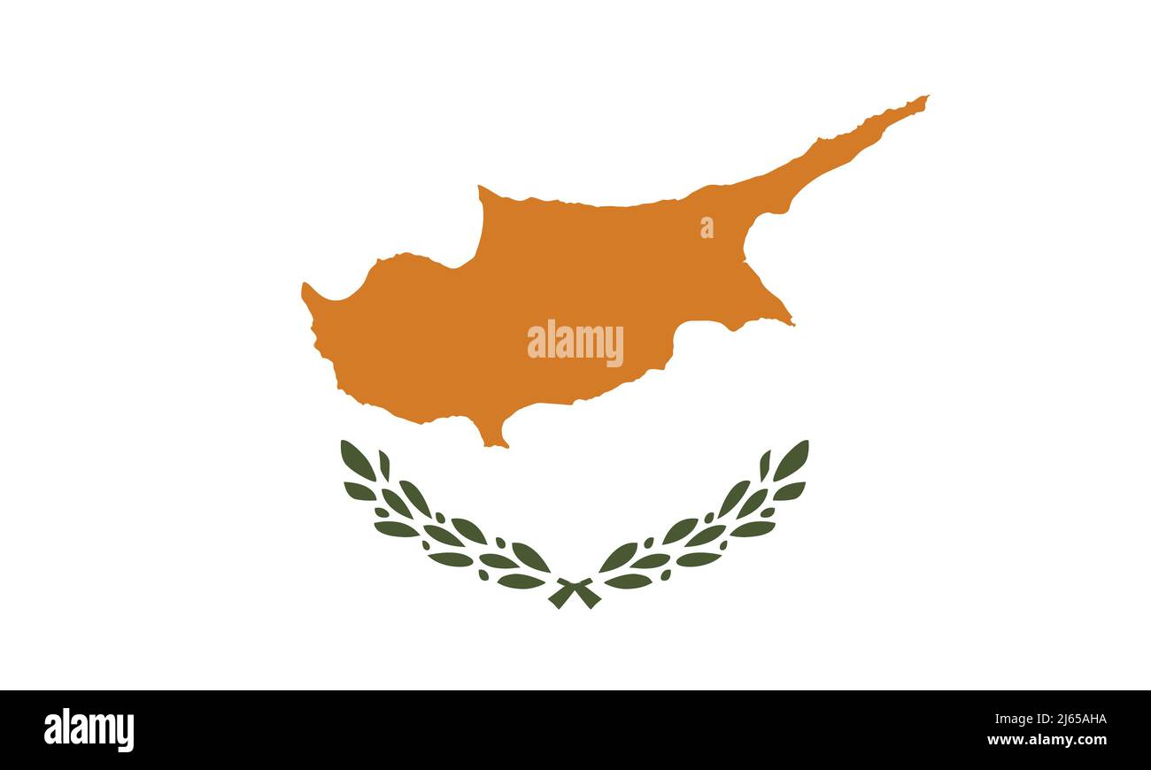 Flag of Cyprus. National symbol in official colors. Template icon ...