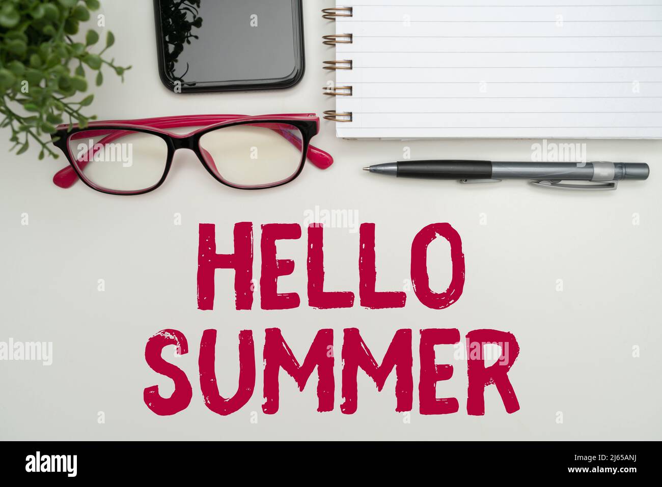 Conceptual display Hello Summer. Internet Concept Welcoming the warmest ...