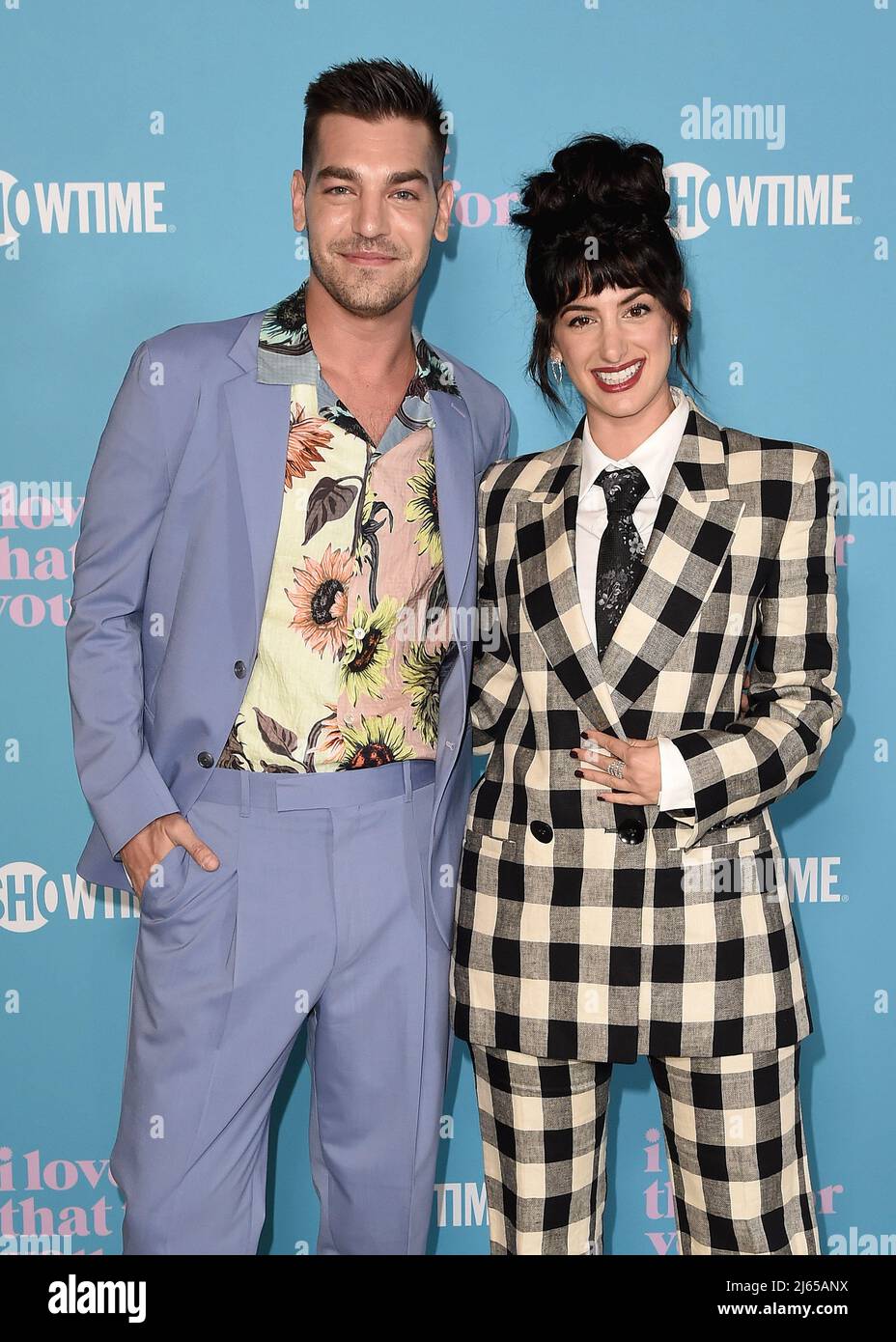 Los Angeles, USA. 27th Apr, 2022. Matt Rogers and Ayden Mayeri walking ...
