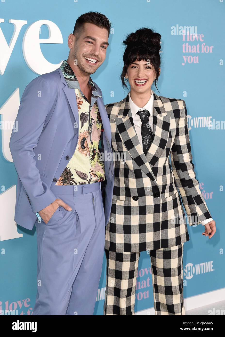 Los Angeles, USA. 27th Apr, 2022. Matt Rogers and Ayden Mayeri walking ...