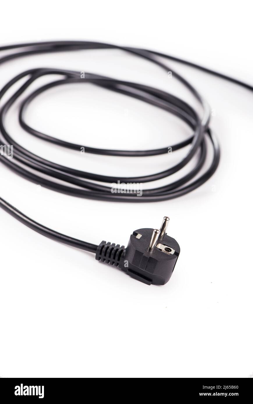 Electrical power cable. Object is isolated on white background without ...