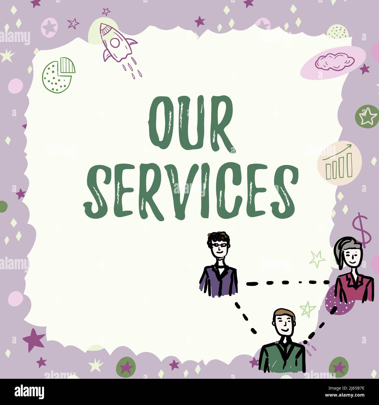 Hand writing sign Our Services. Business showcase The occupation or ...