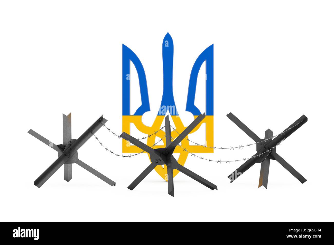 Black Metal Anti Tank Hedgehog Defence Barrage with Barbed Wire in ...