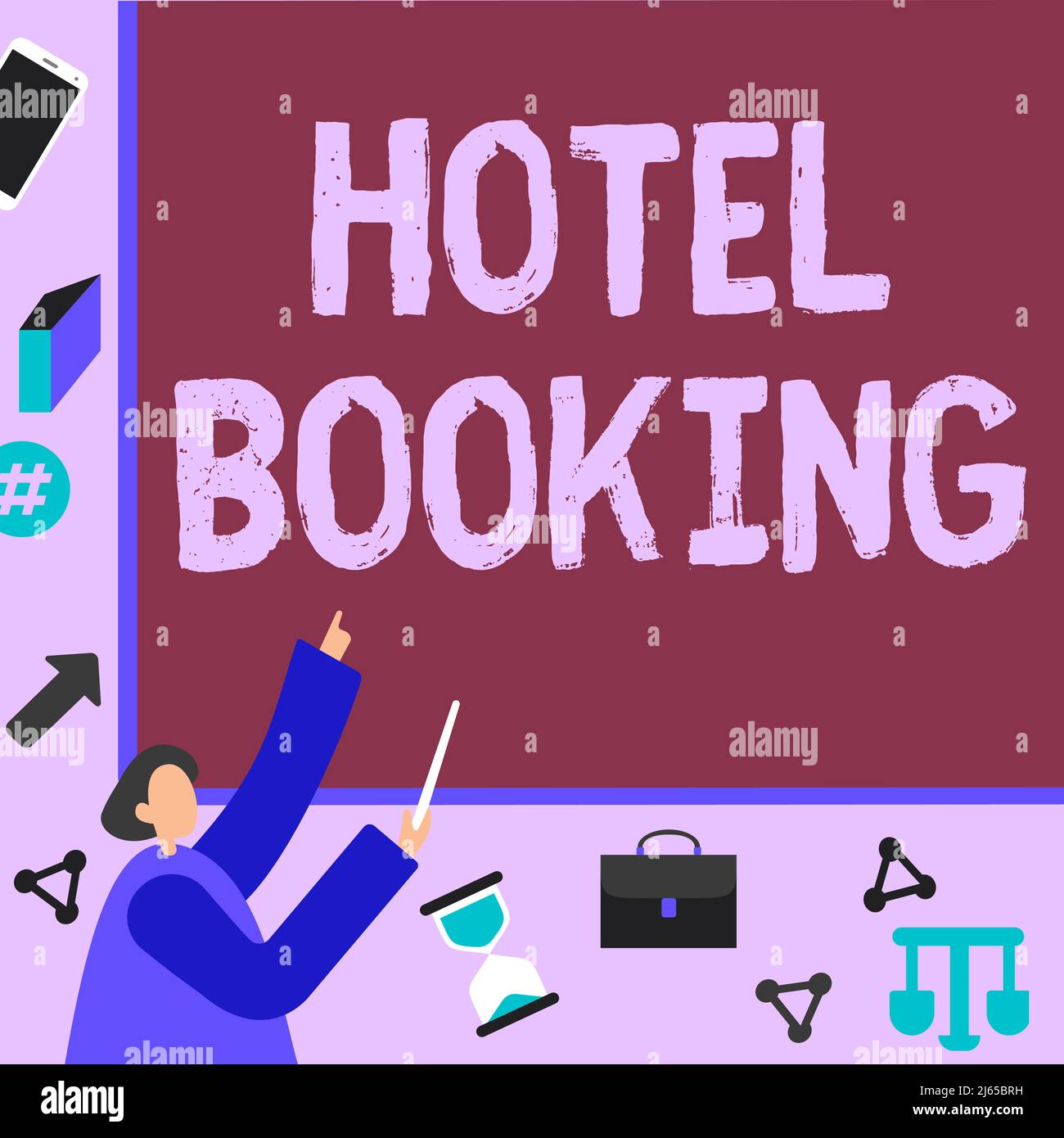 Conceptual caption Hotel Booking. Business idea Online Reservations ...