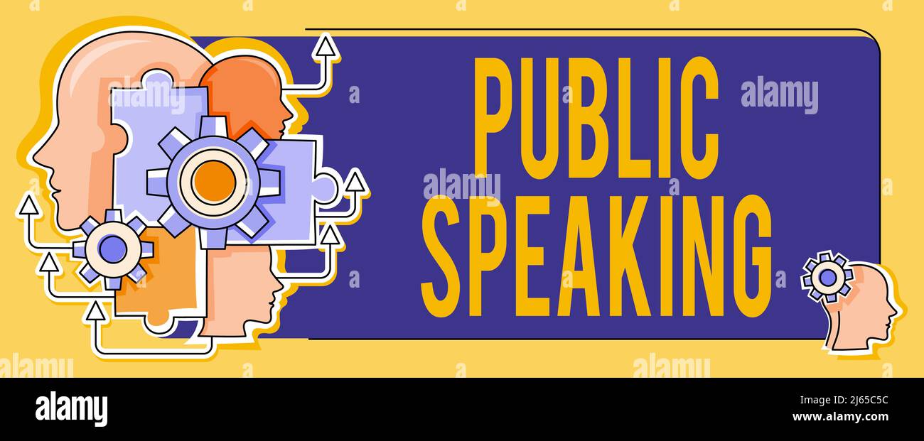 Conceptual display Public Speaking. Word Written on talking showing ...