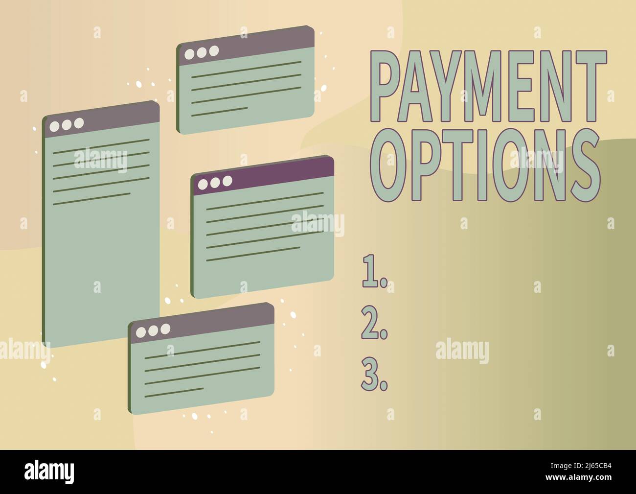 Sign displaying Payment Options. Word for The way of chosen to ...