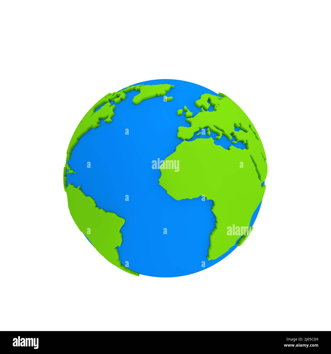 Earth Globe Modeling from Plasticine Blue and Green Clay on a white ...