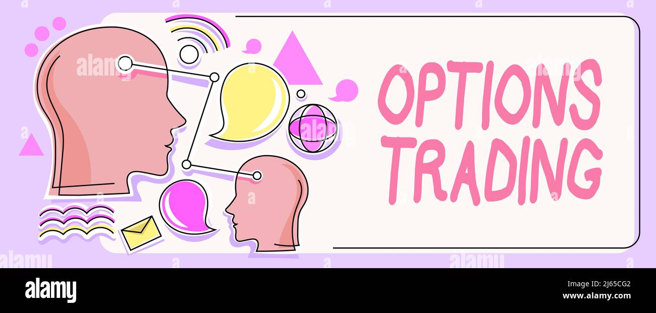 Conceptual display Options Trading. Business approach Different options ...