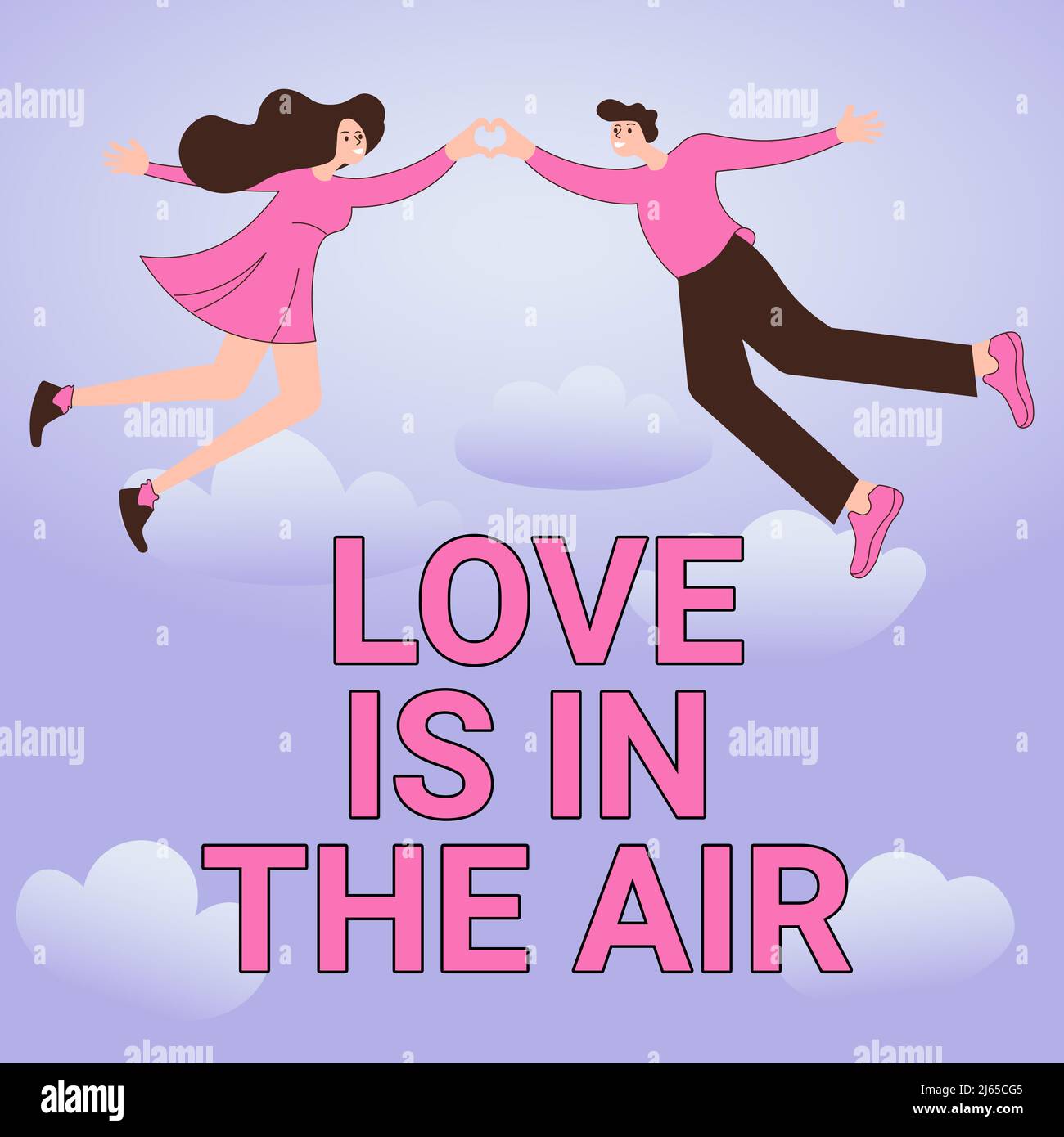 Conceptual caption LOVE IS IN THE AIR. Word for Valentines Day ...