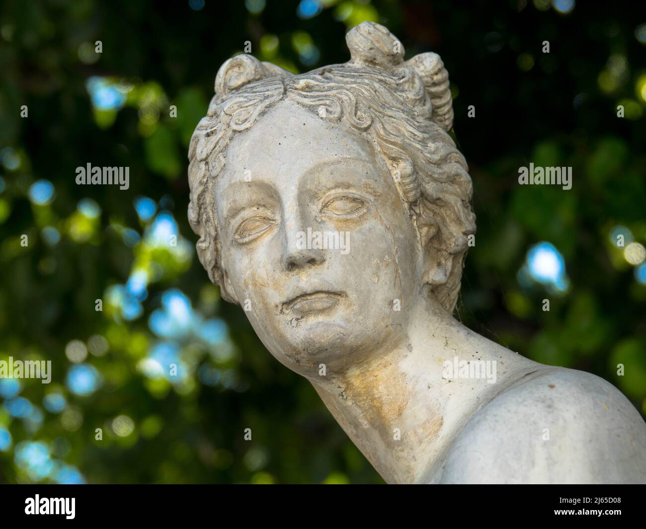 Statue of woman, symbol of depression and sorrow. Forest lawn cemetery ...