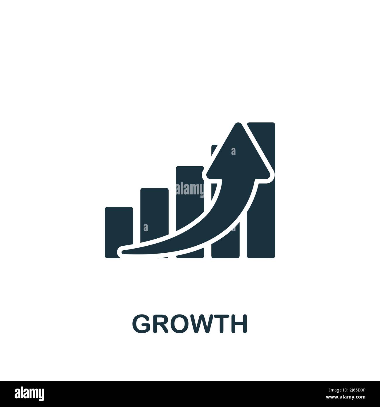 Growth icon. Monochrome simple Business Motivation icon for templates ...