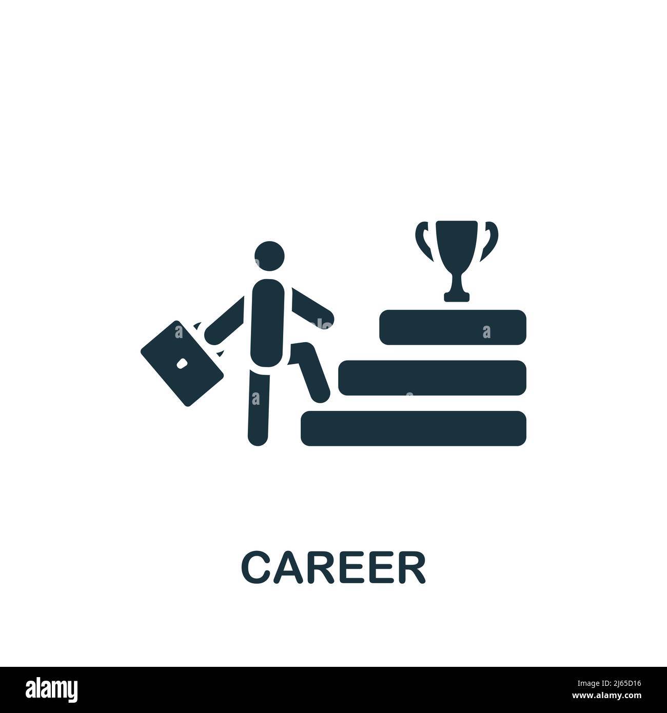 Career icon. Monochrome simple Business Motivation icon for templates ...