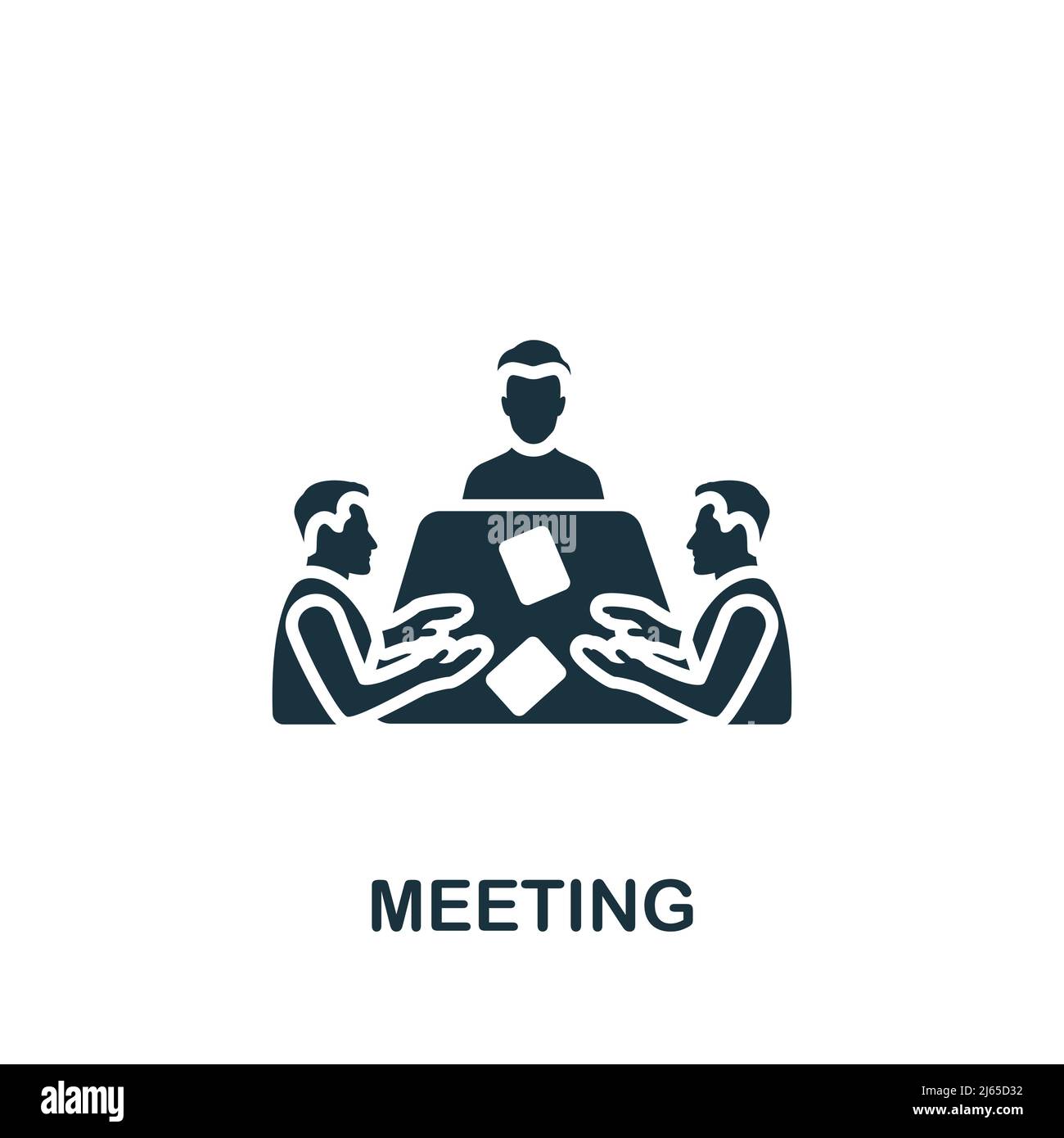 Meeting icon. Monochrome simple Business Motivation icon for templates ...