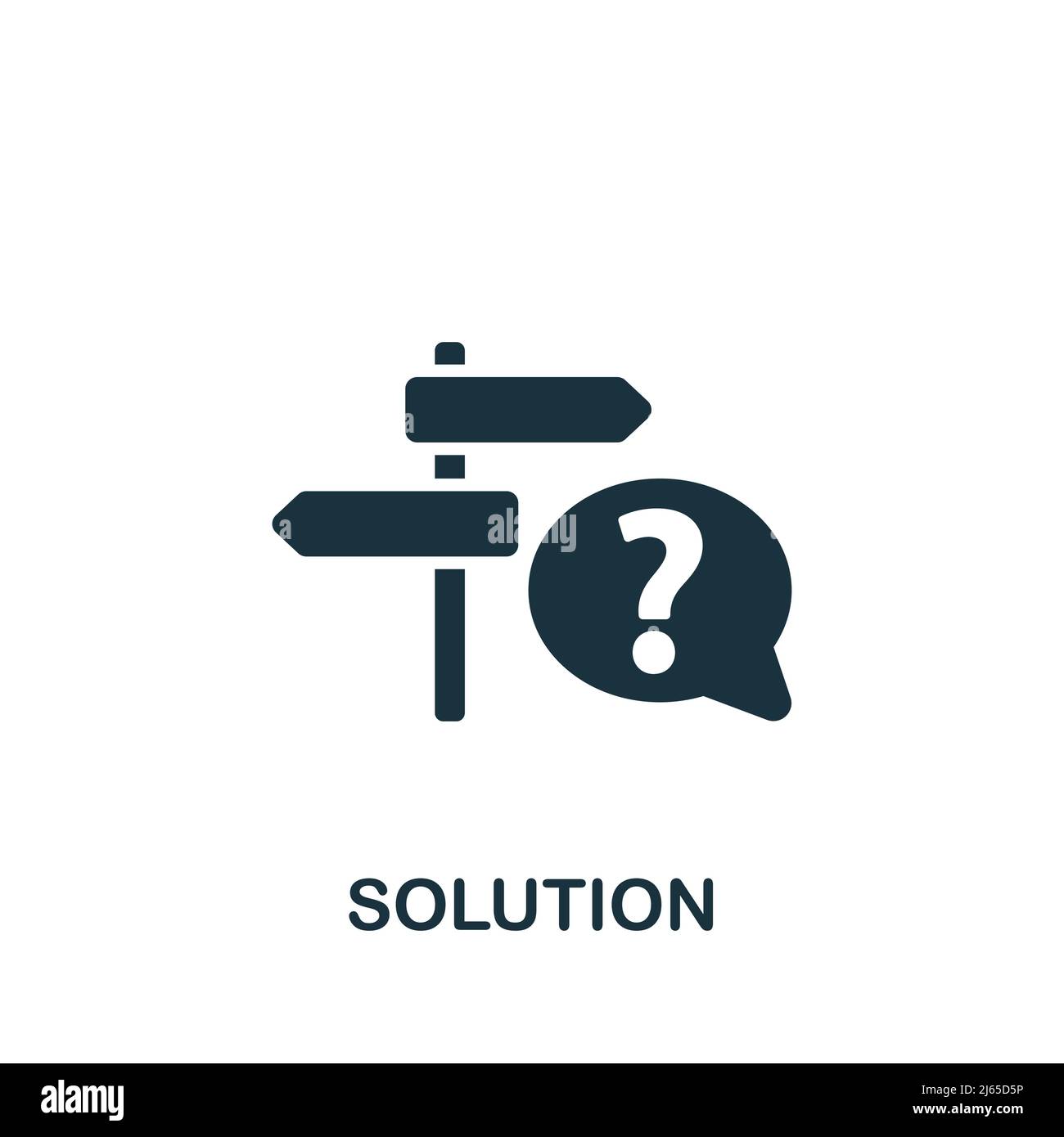 Solution icon. Monochrome simple Business Motivation icon for templates ...