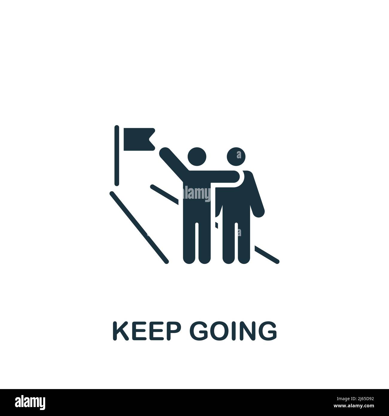 Keep Going icon. Monochrome simple Business Motivation icon for ...