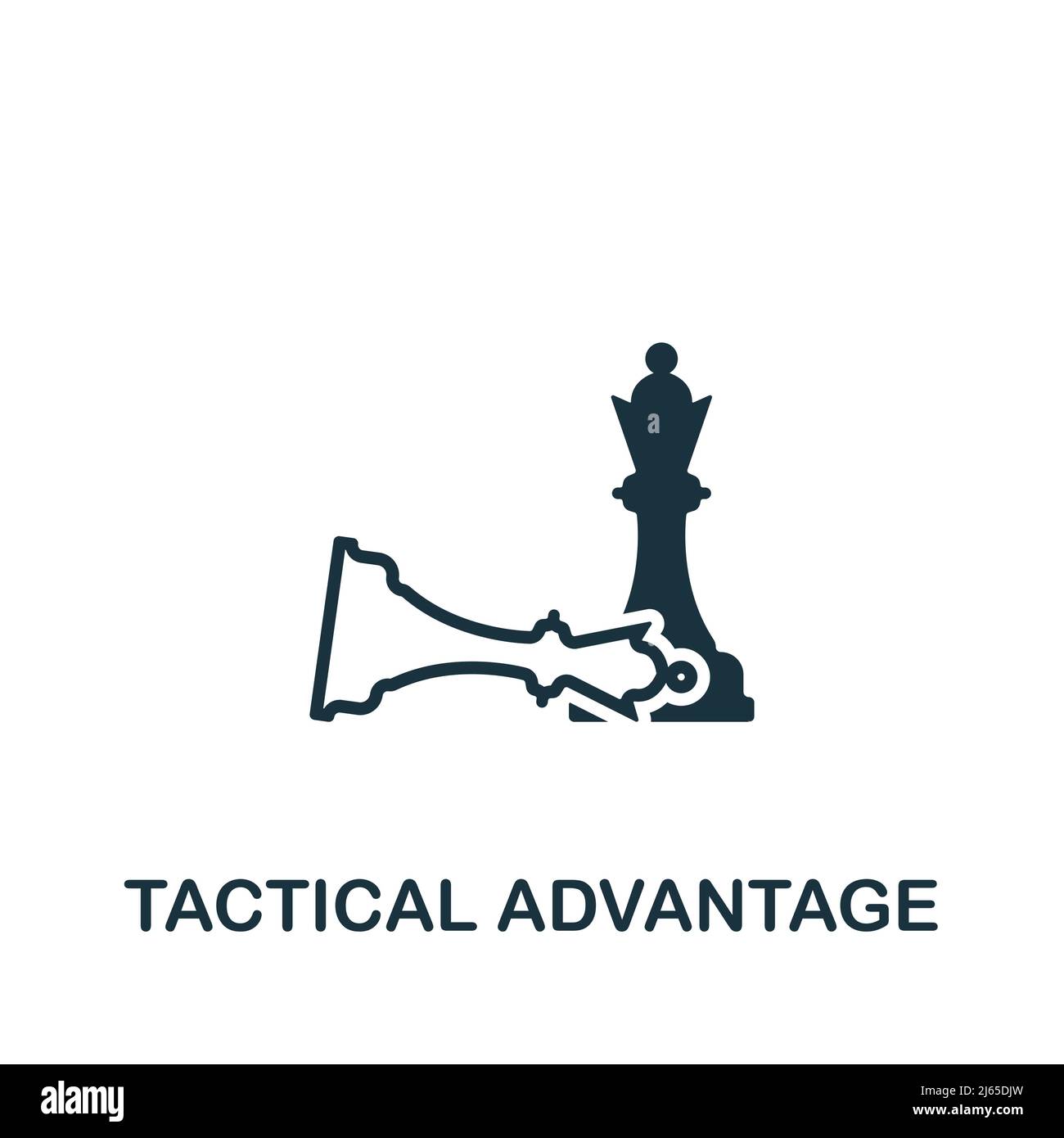 Tactical Advantage icon. Monochrome simple Business Training icon for ...