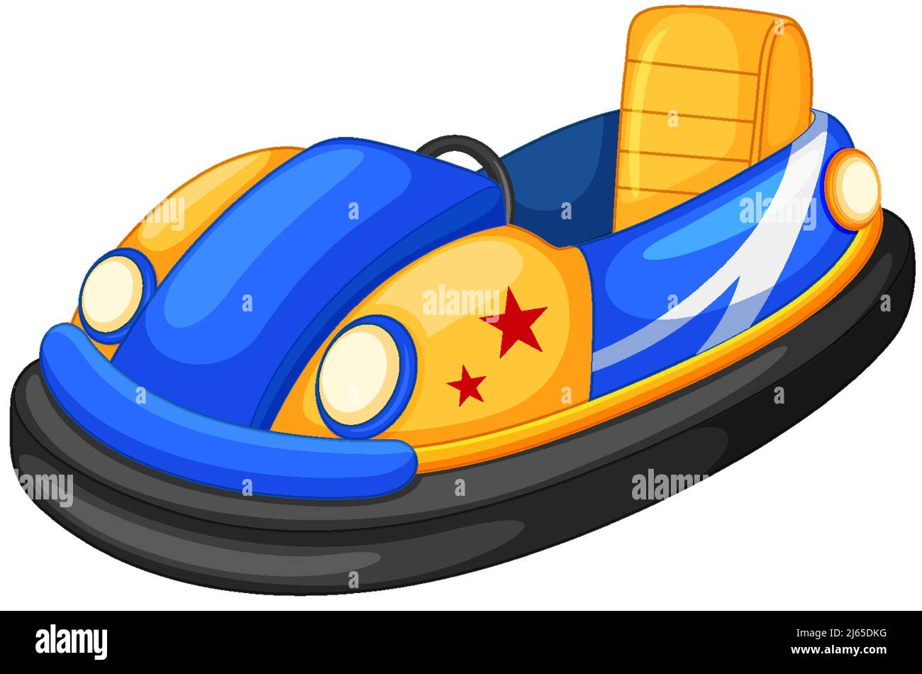 Cartoon bumper car on white background illustration Stock Vector Image ...