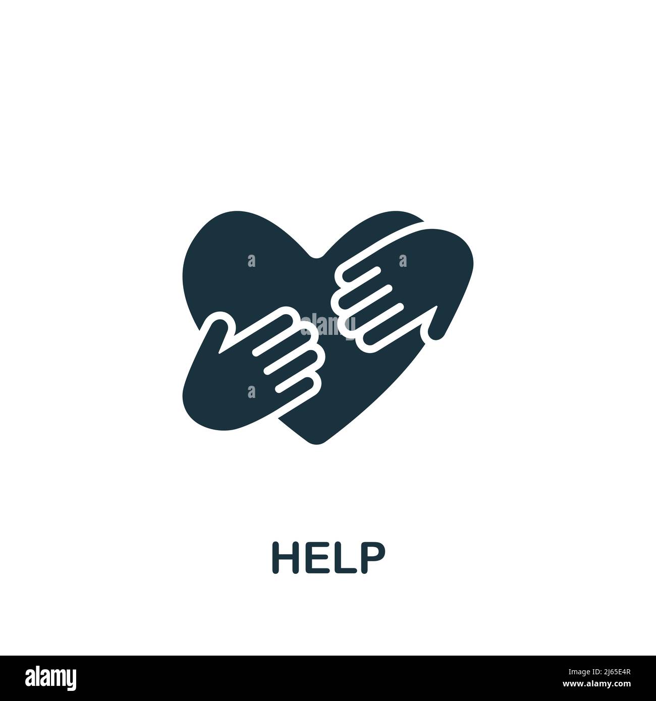 Help icon. Monochrome simple Business Training icon for templates, web ...