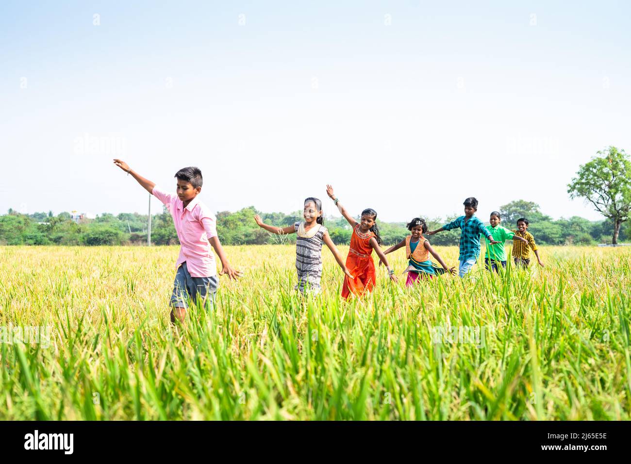Rural indian village kids playing hi-res stock photography and images ...
