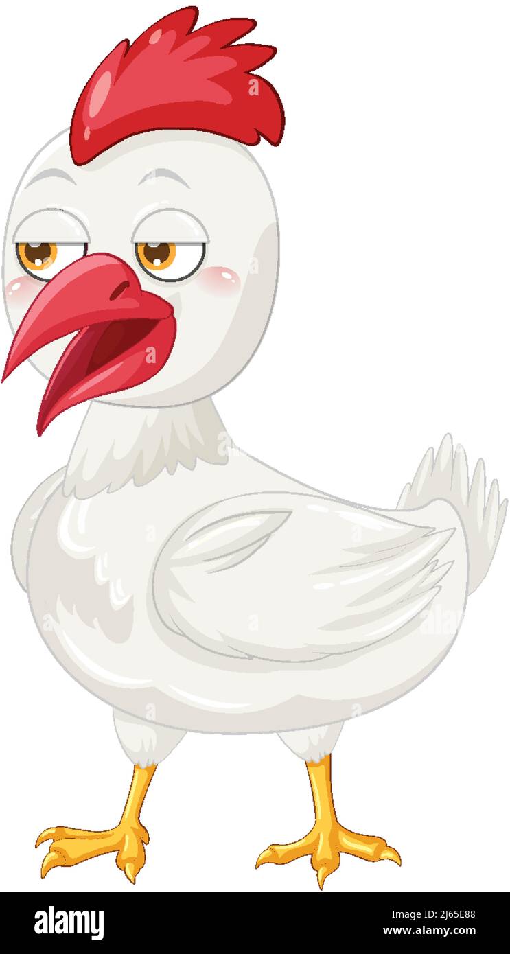 White chicken in cartoon design illustration Stock Vector Image & Art ...