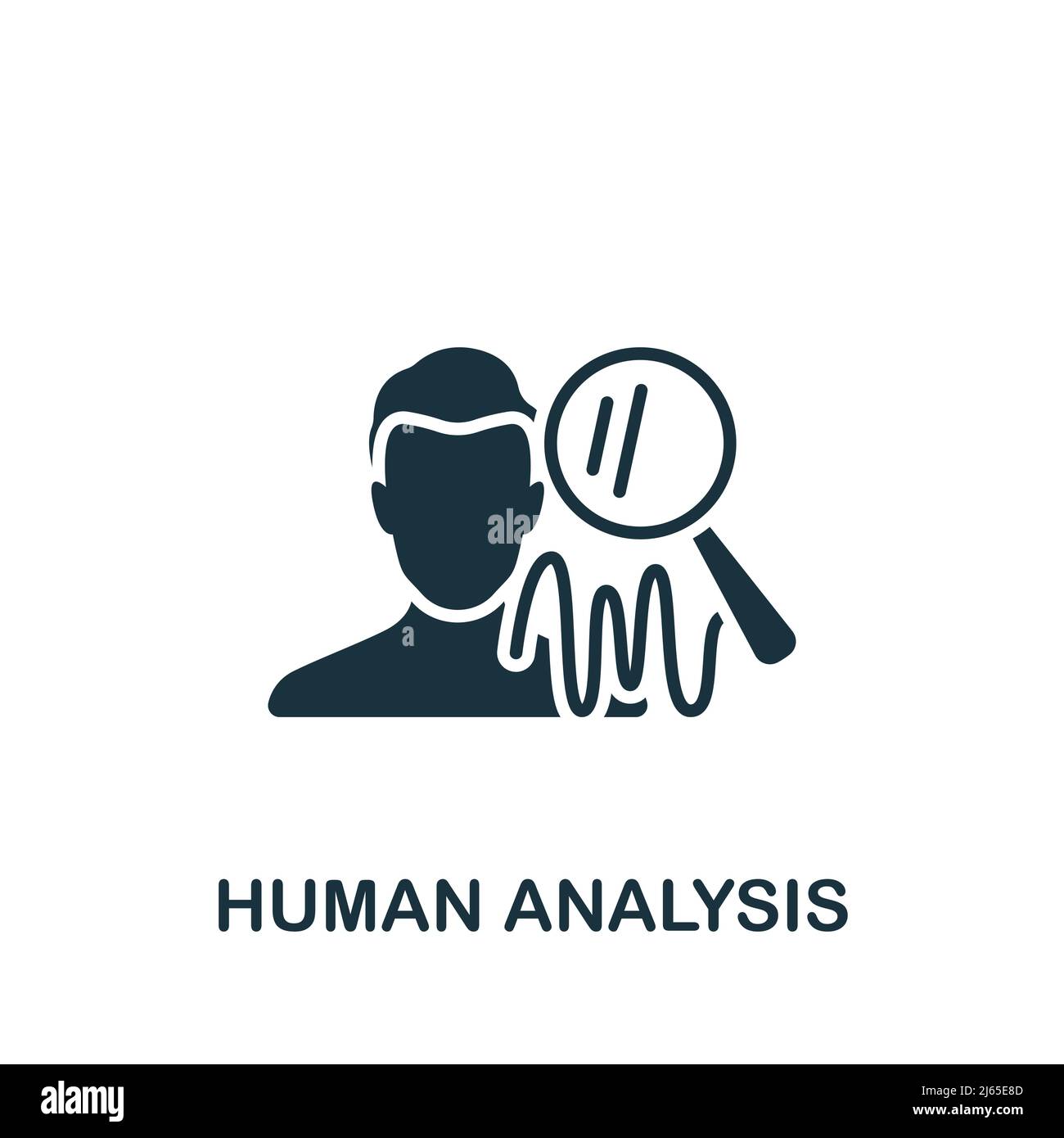 Human Analysis icon. Monochrome simple Business Training icon for ...