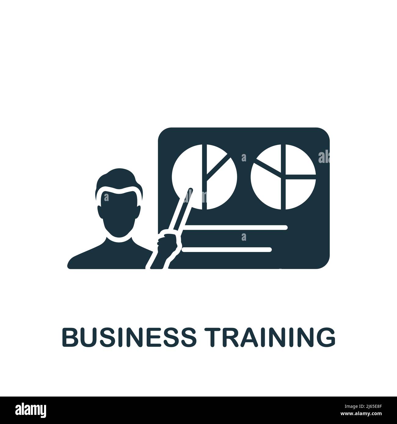 Business Training icon. Monochrome simple Business Training icon for ...