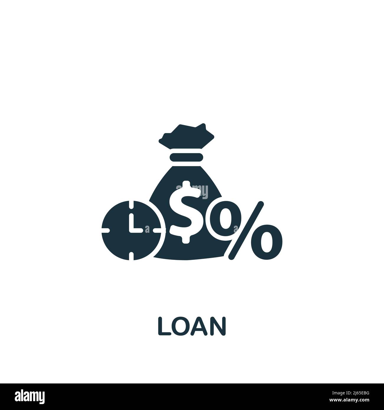 Loan icon. Monochrome simple Business Training icon for templates, web ...