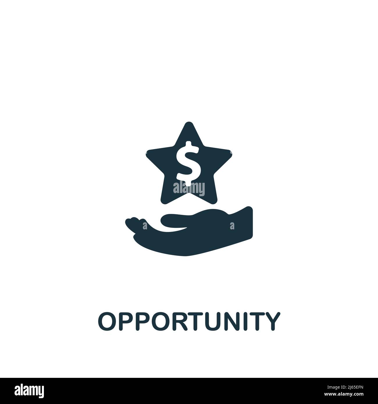 Opportunity icon. Simple line element business motivation symbol for ...
