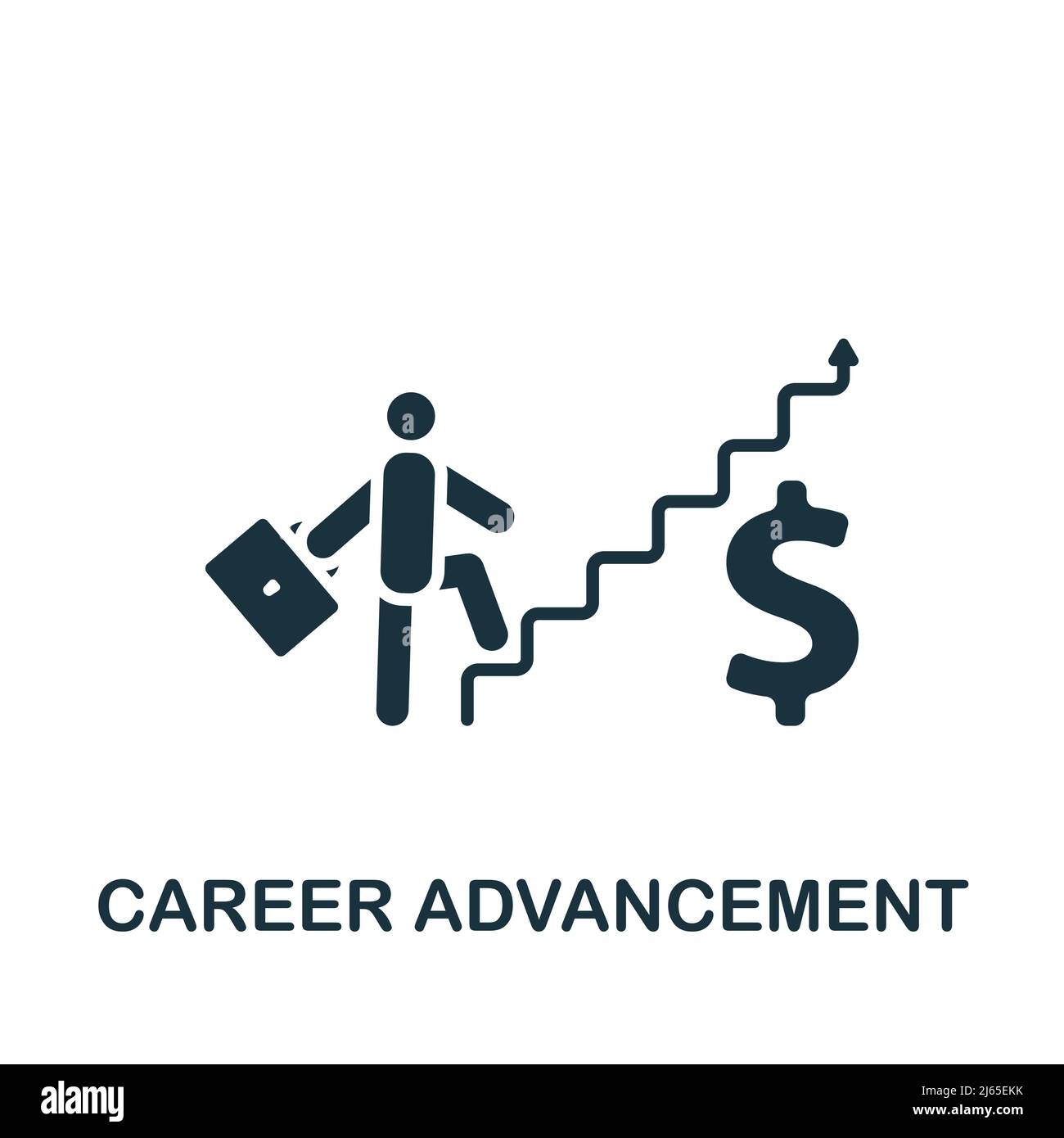 Career Advancement icon. Simple line element business training symbol ...