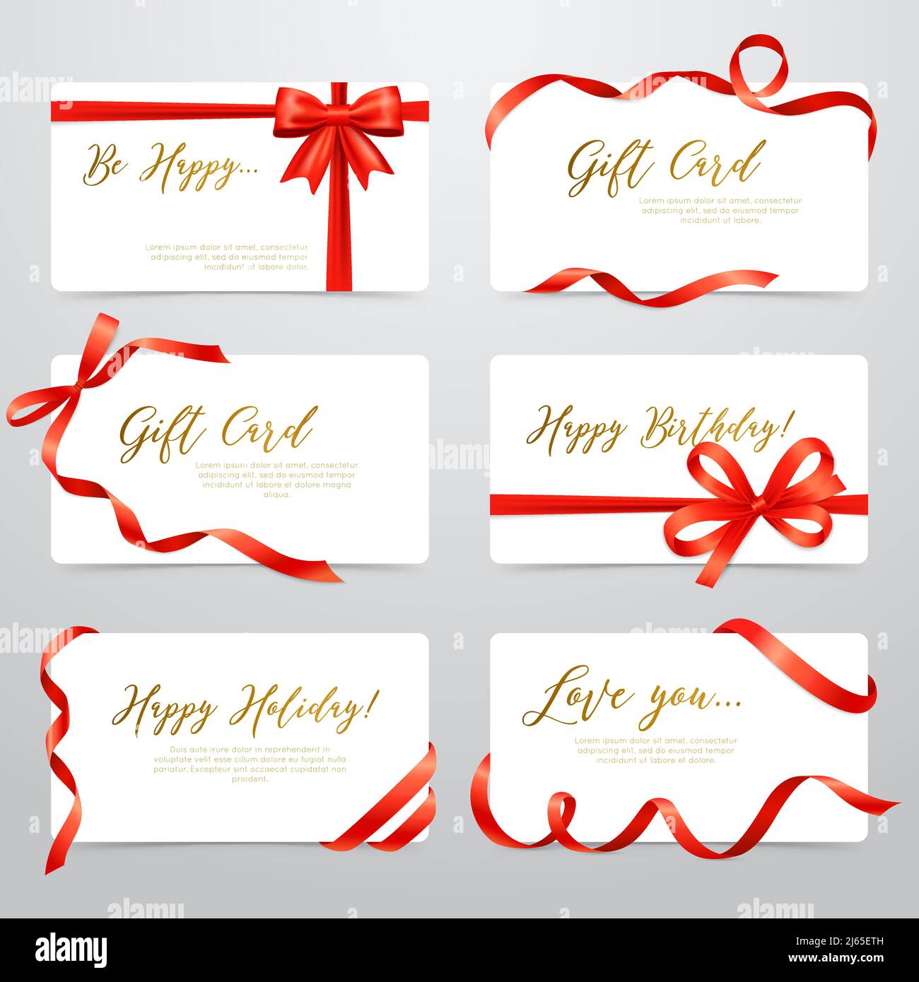 White realistic labels stickers set with luxury gold font letters and ...