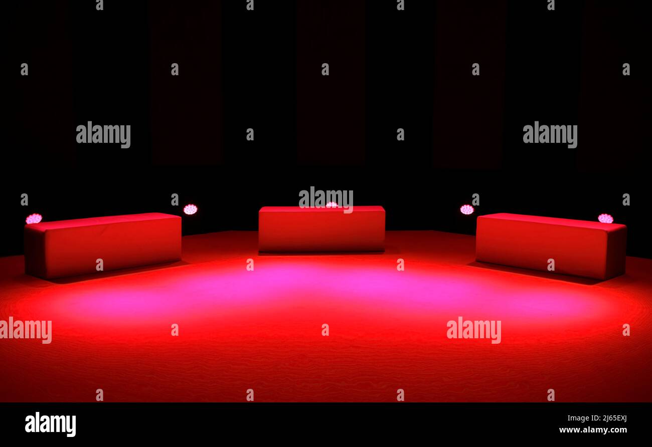 Stage lighting on seats hi-res stock photography and images - Alamy