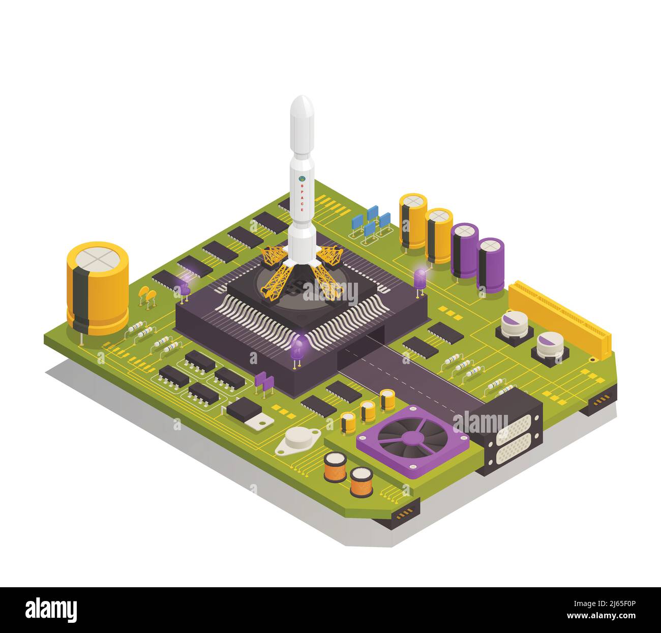 Digital components production Stock Vector Images - Alamy