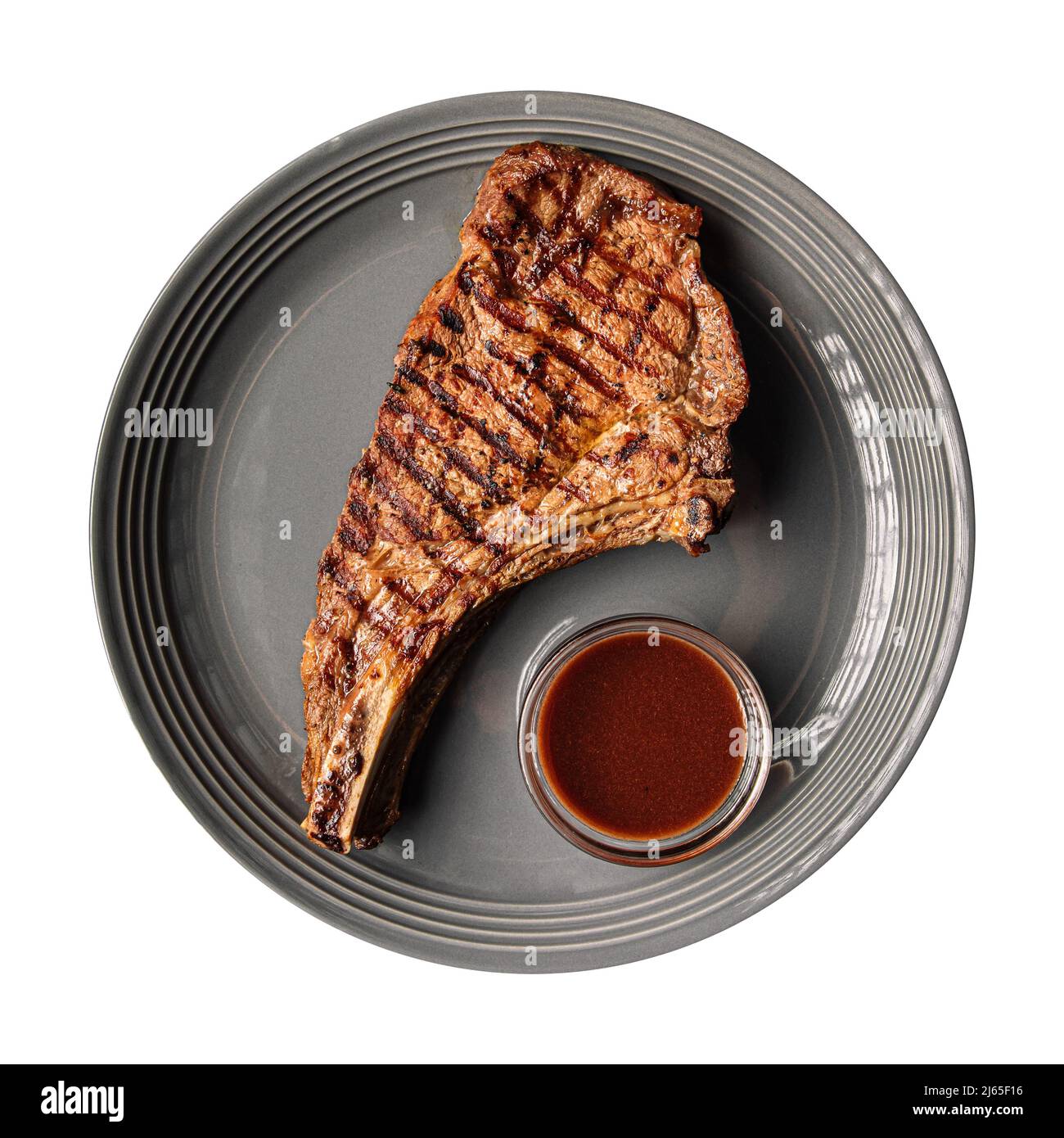 Steak plate restaurant view Cut Out Stock Images & Pictures - Alamy