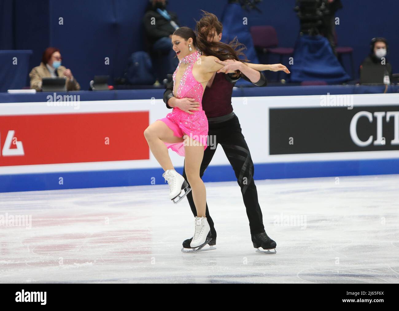 Laurence FOURNIER BEAUDRY / Nikolaj SOERENSEN of Canada during the ISU ...