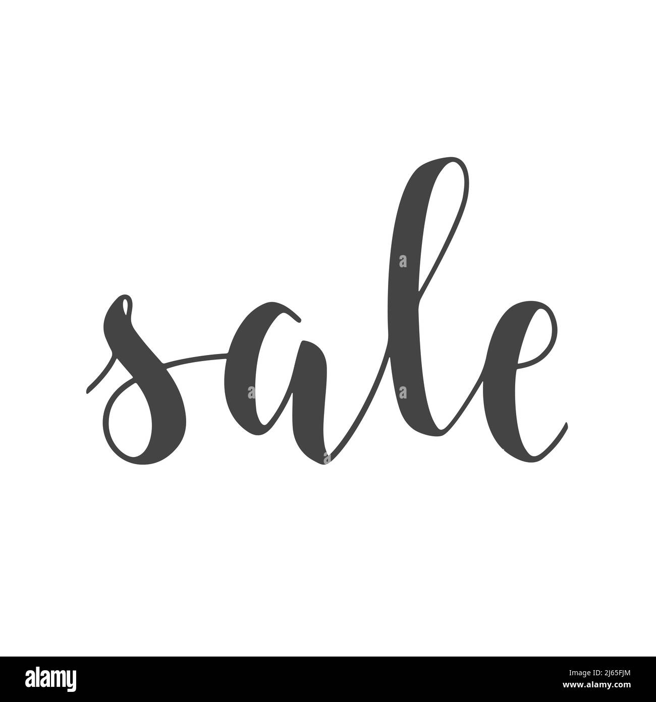 Vector Stock Illustration. Handwritten Lettering of Sale. Template for ...
