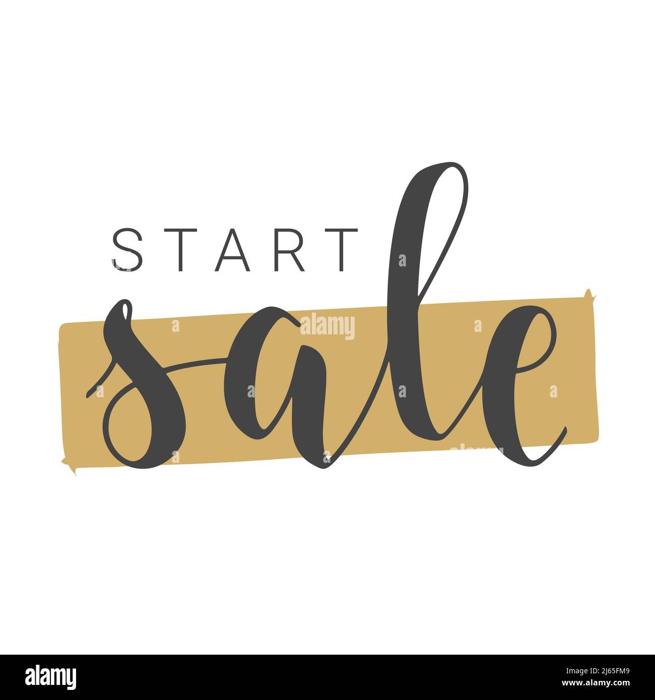 Vector Stock Illustration. Handwritten Lettering of Start Sale ...