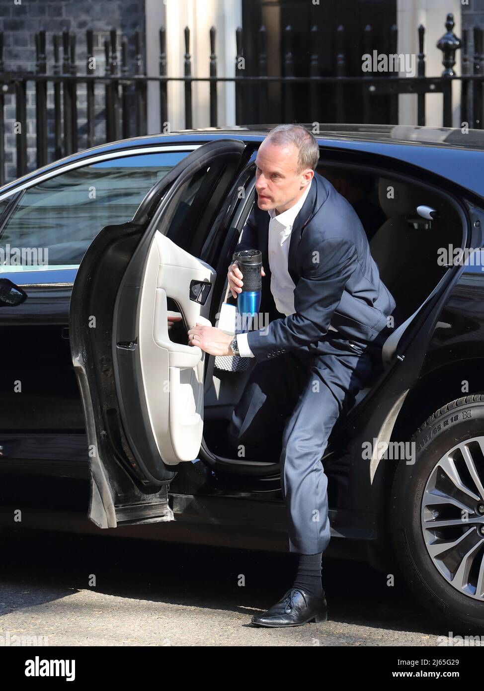 London, UK, 26th April 2022. Deputy Prime Minister Dominic Raab arrives ...