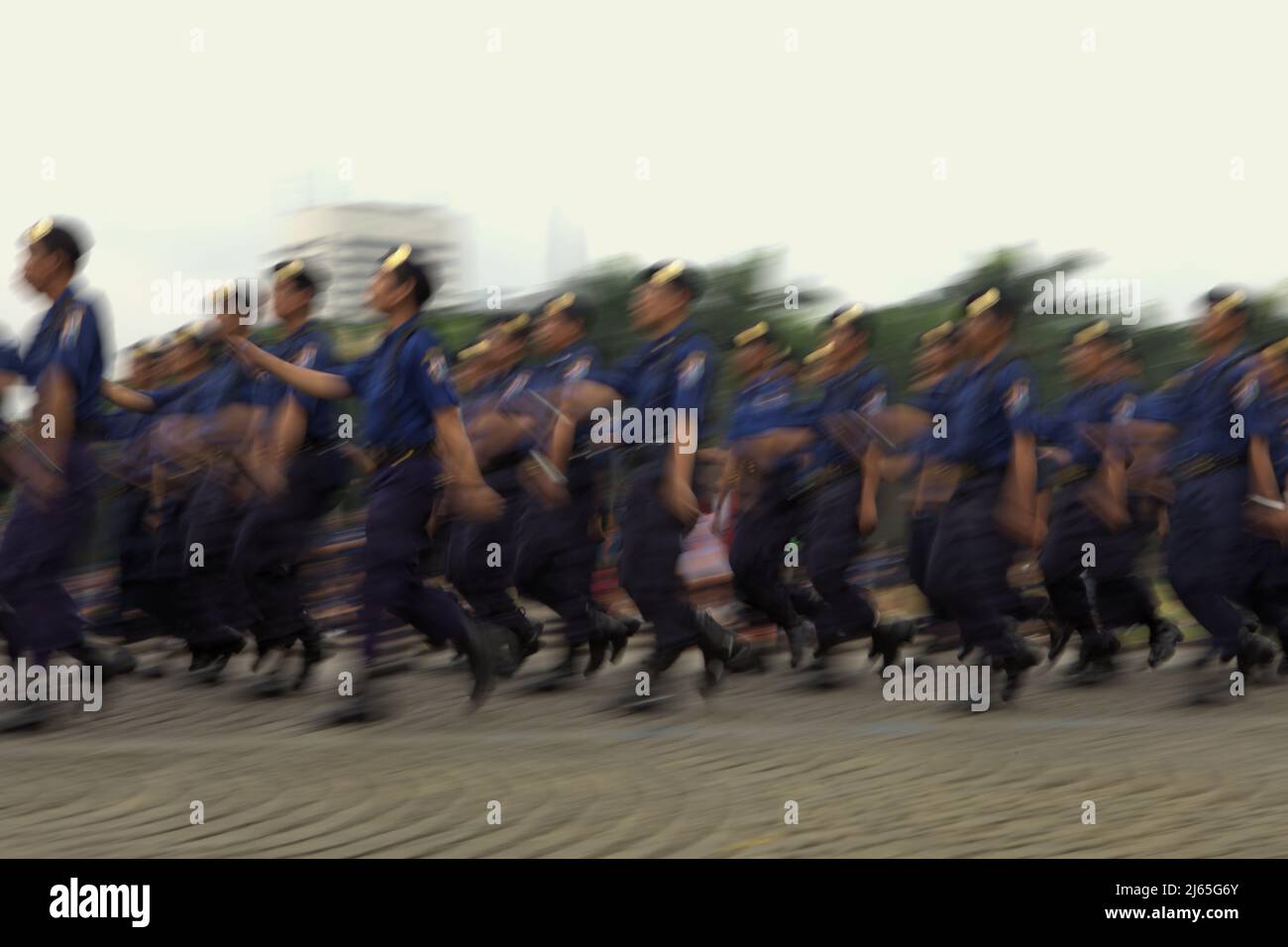 Members of Jakarta's firefighting squad parade during a rehearsal for ...