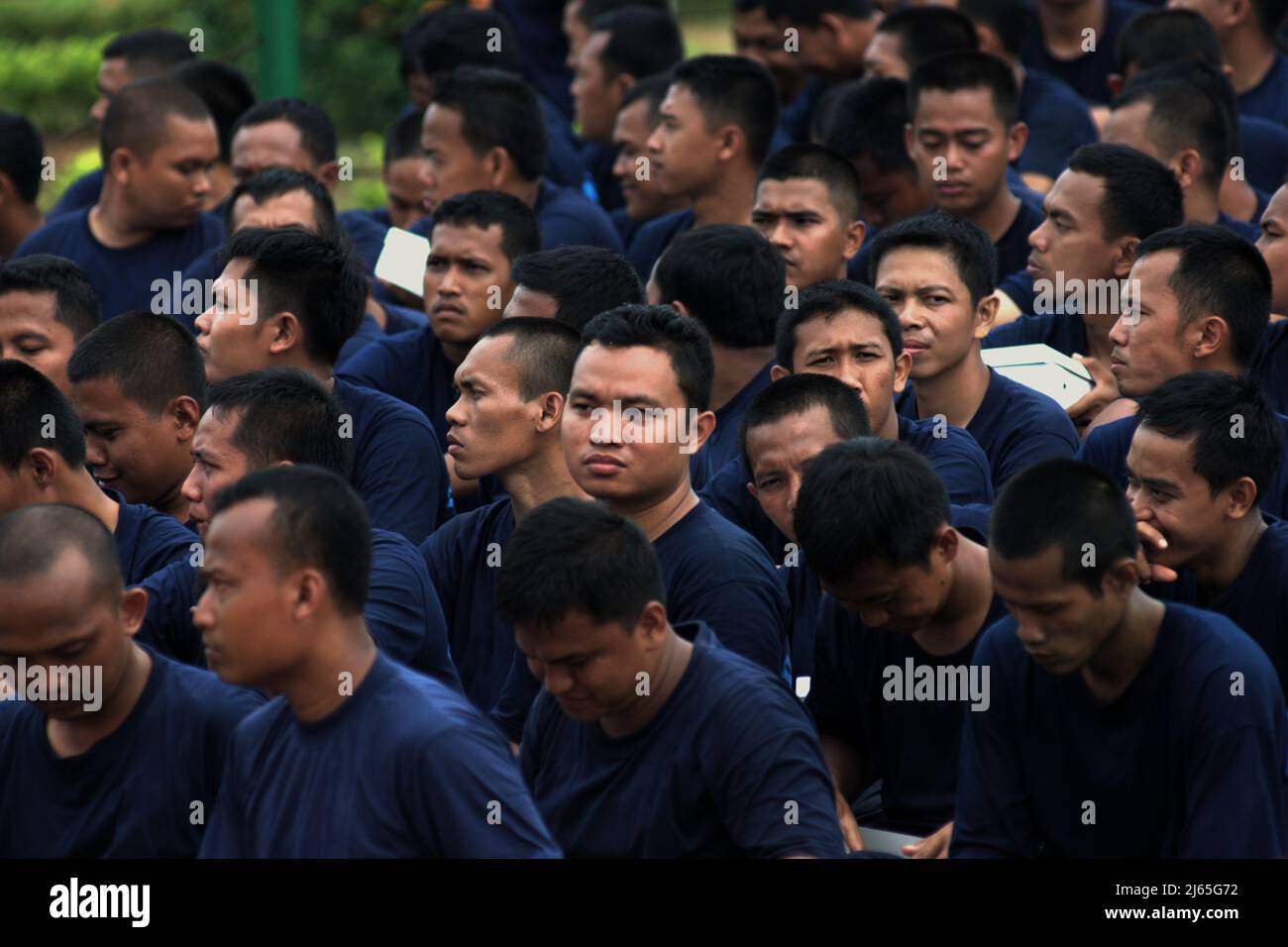 Members of Jakarta's firefighting squad attending a preparation for the ...