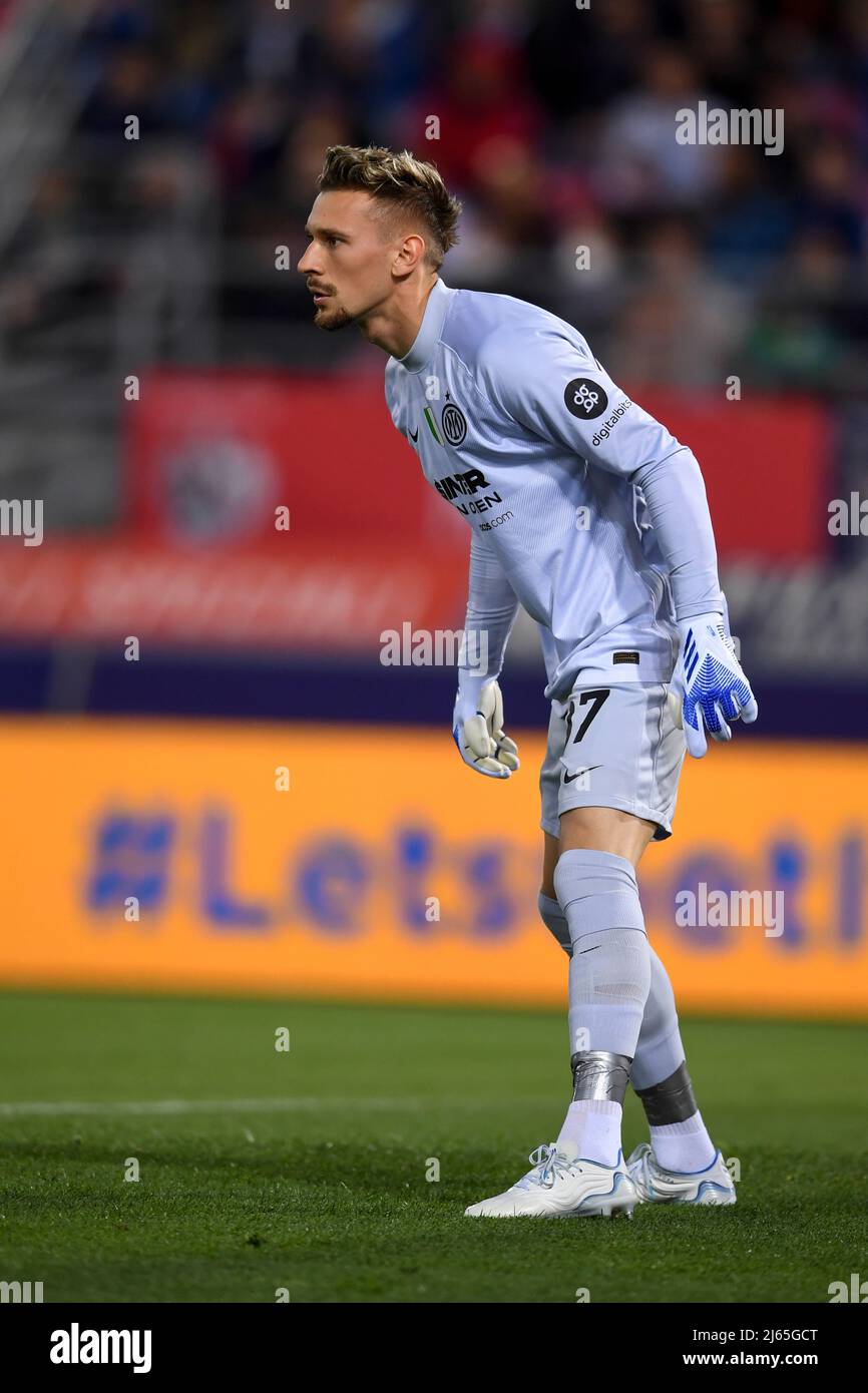 Ionut Radu (Inter) during the Italian Serie A match between Bologna 2-1 ...