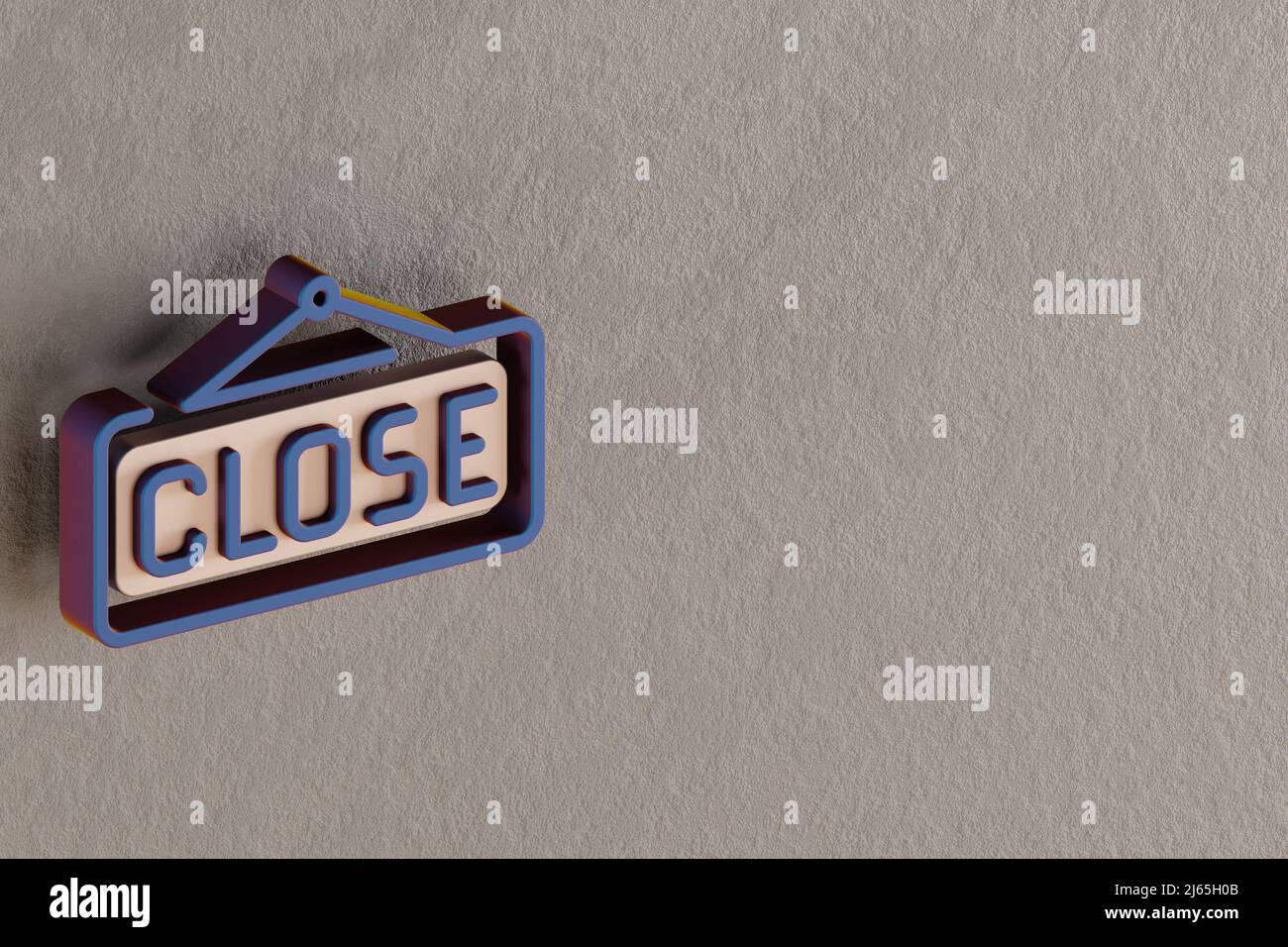 Beautiful abstract illustrations Blue and Golden Close Signboard symbol ...