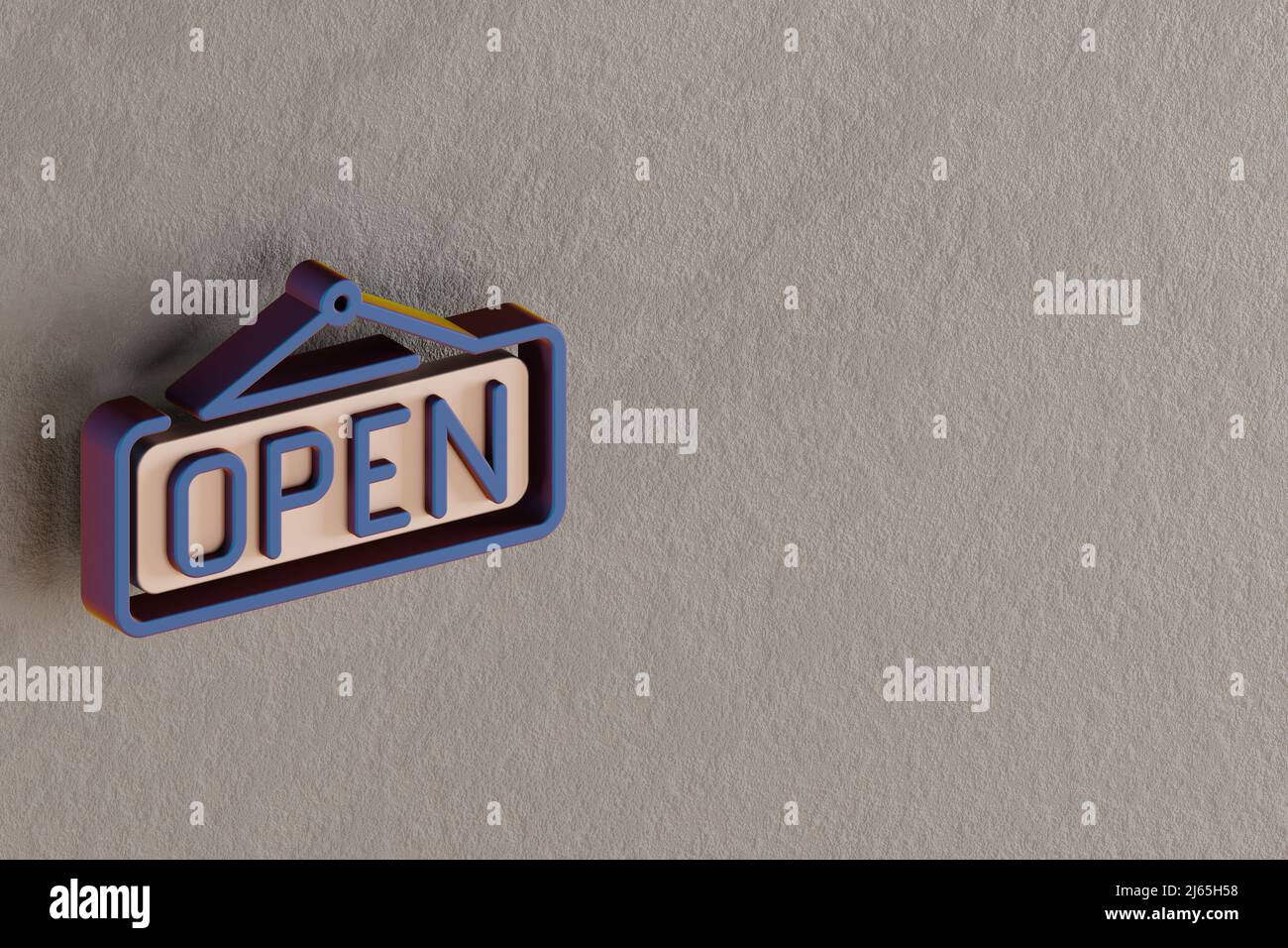 Beautiful abstract illustrations Blue and Golden Open Signboard symbol ...