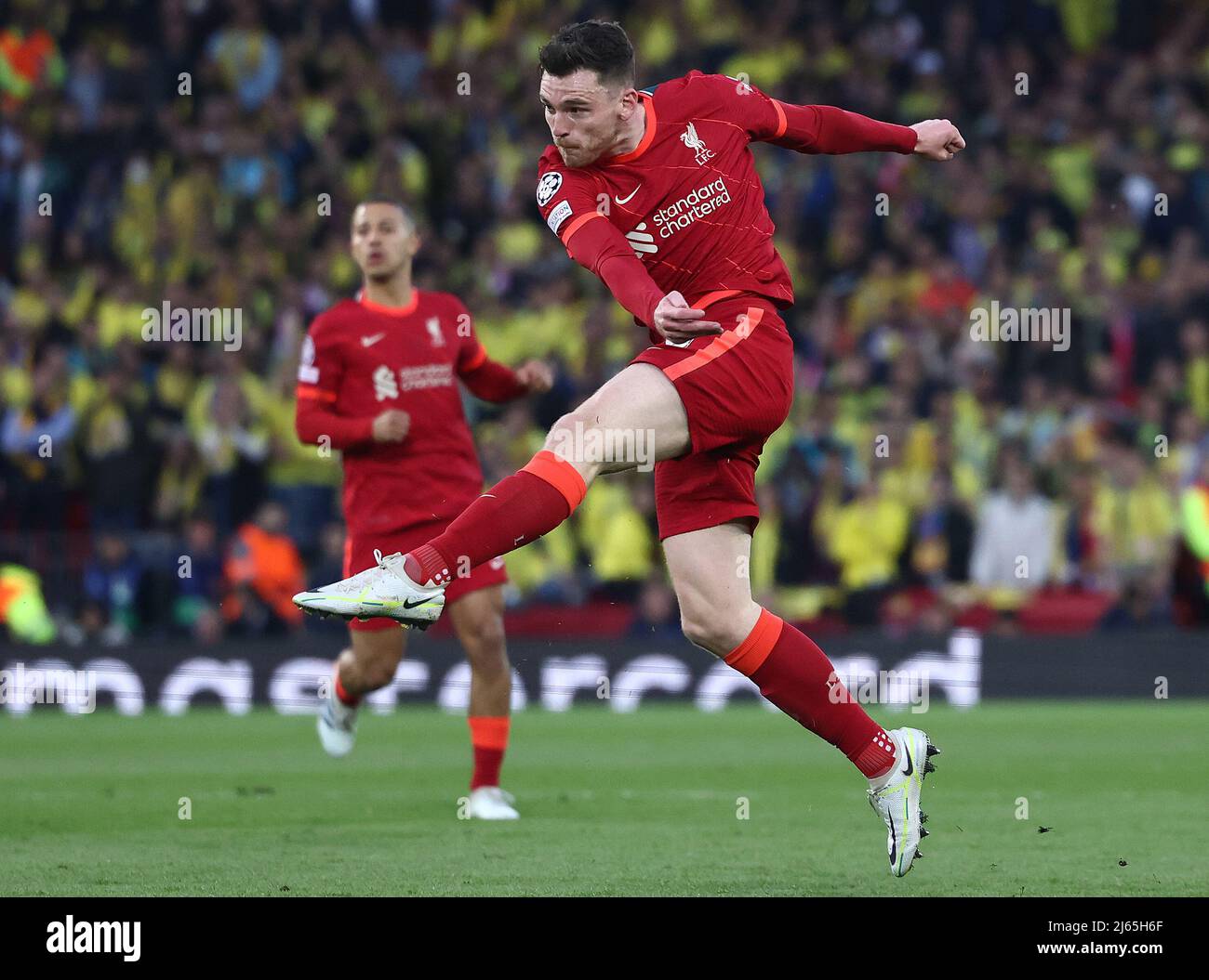 Liverpool, England, 27th April 2022. Andrew Robertson of Liverpool ...