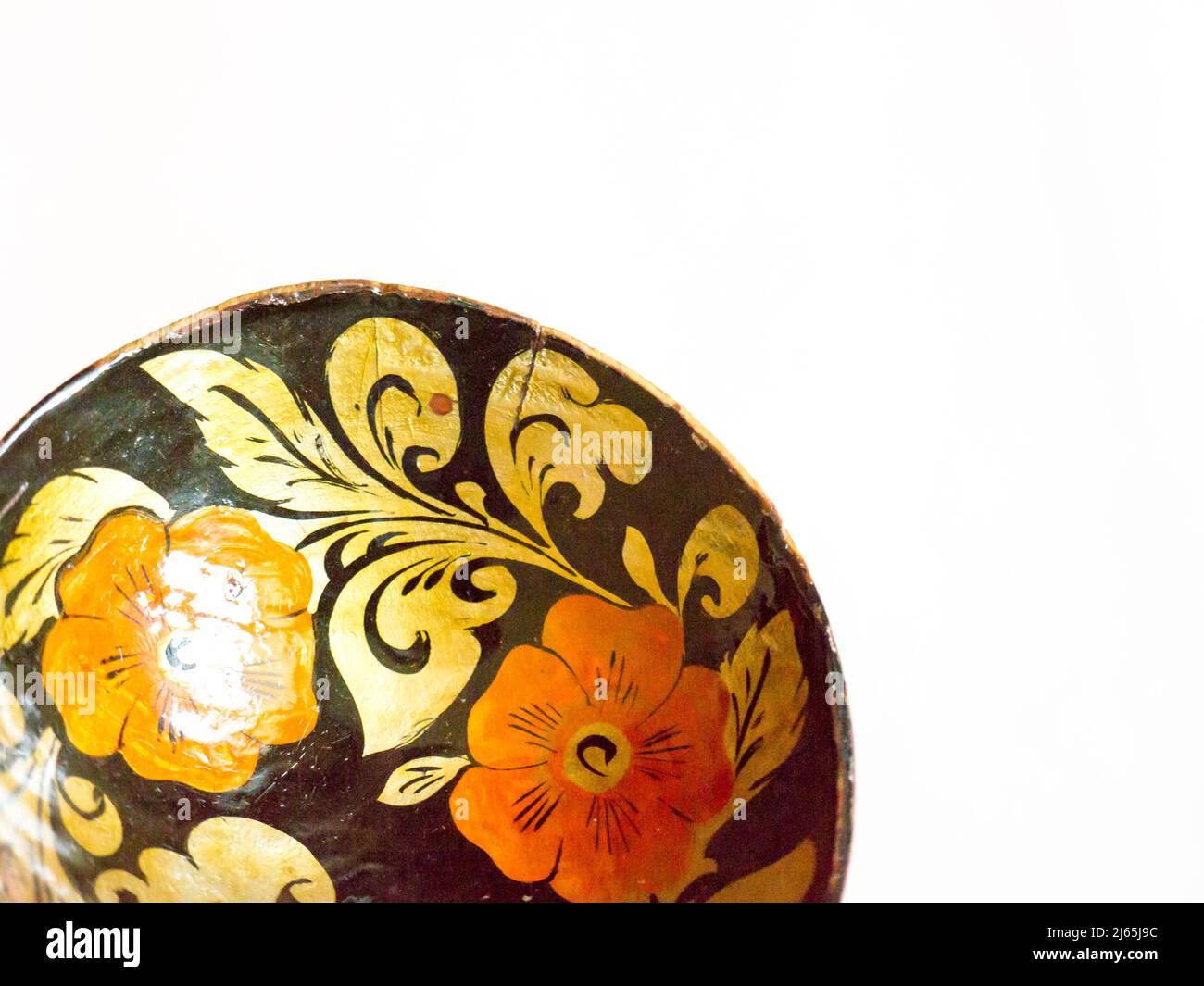 Vintage Khokhloma Russian USSR Hand-painted Wooden Spoon Stock Photo ...