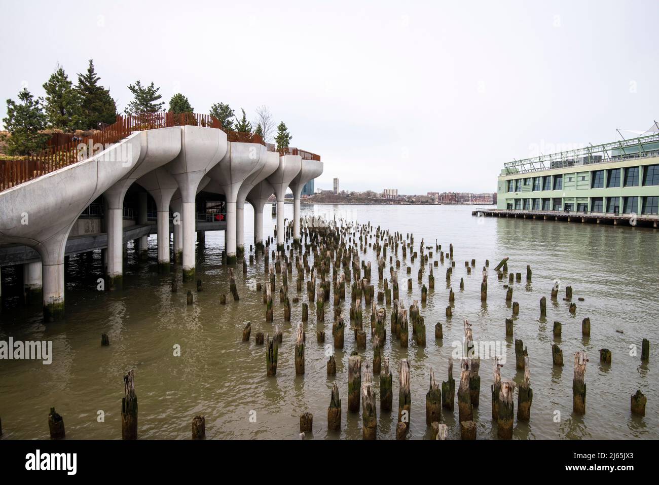 Little Island Park at Pier 55, New York USA Stock Photo - Alamy